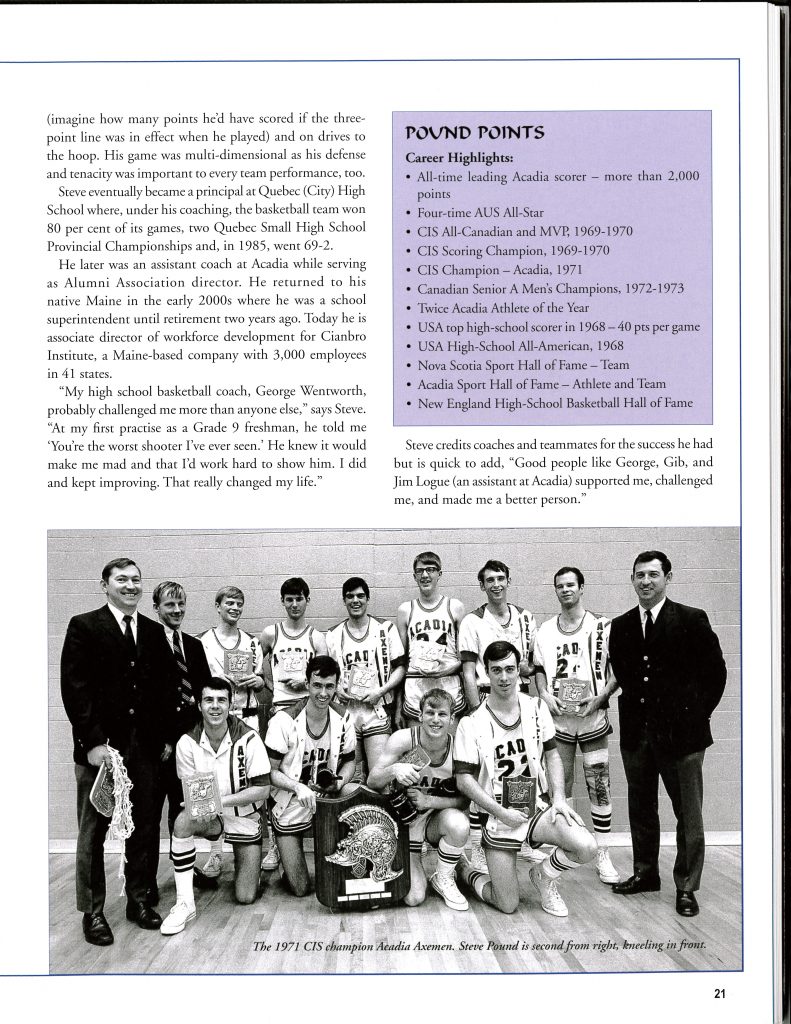 Steve Pound | Nova Scotia Sport Hall of Fame